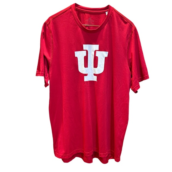 adidas | Shirts | Adidas Iu Indiana University Red White Short Sleeve ...